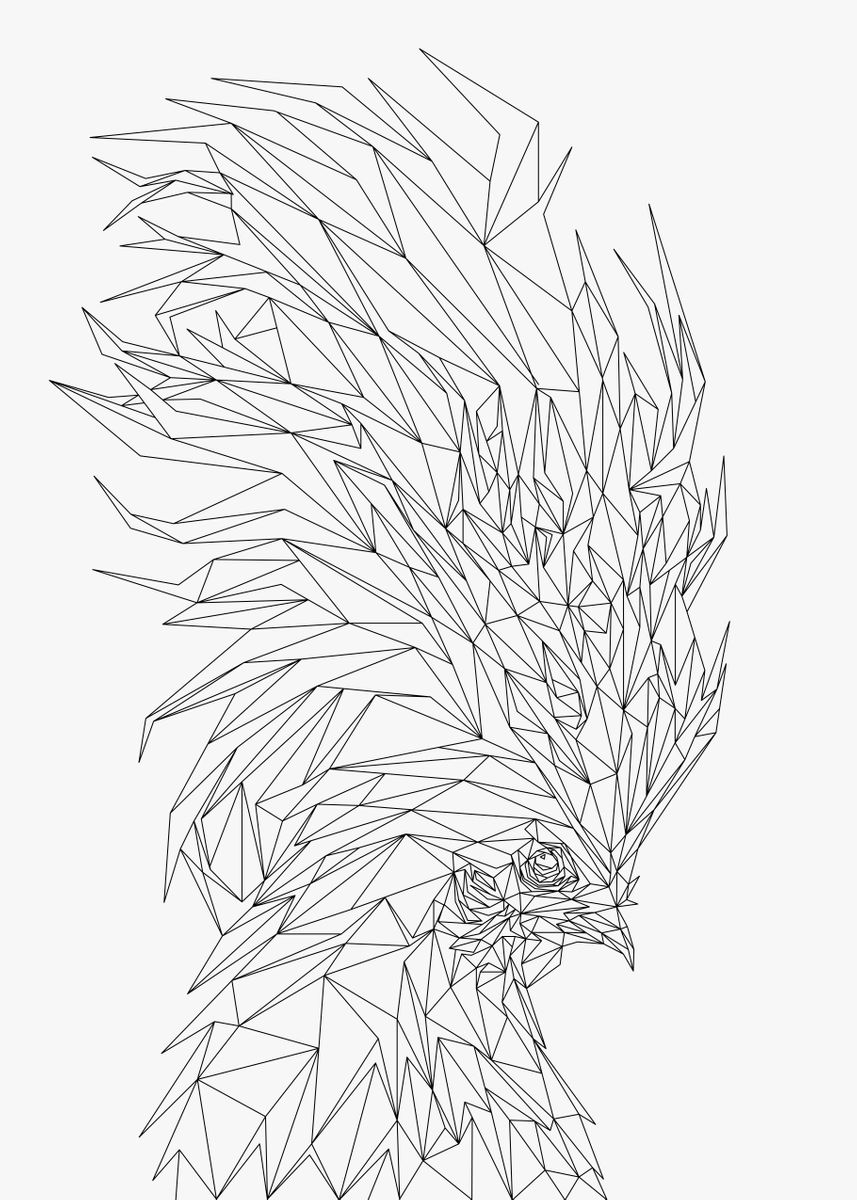 'Low Poly Wireframe' Poster by Evanz Tampubolon | Displate