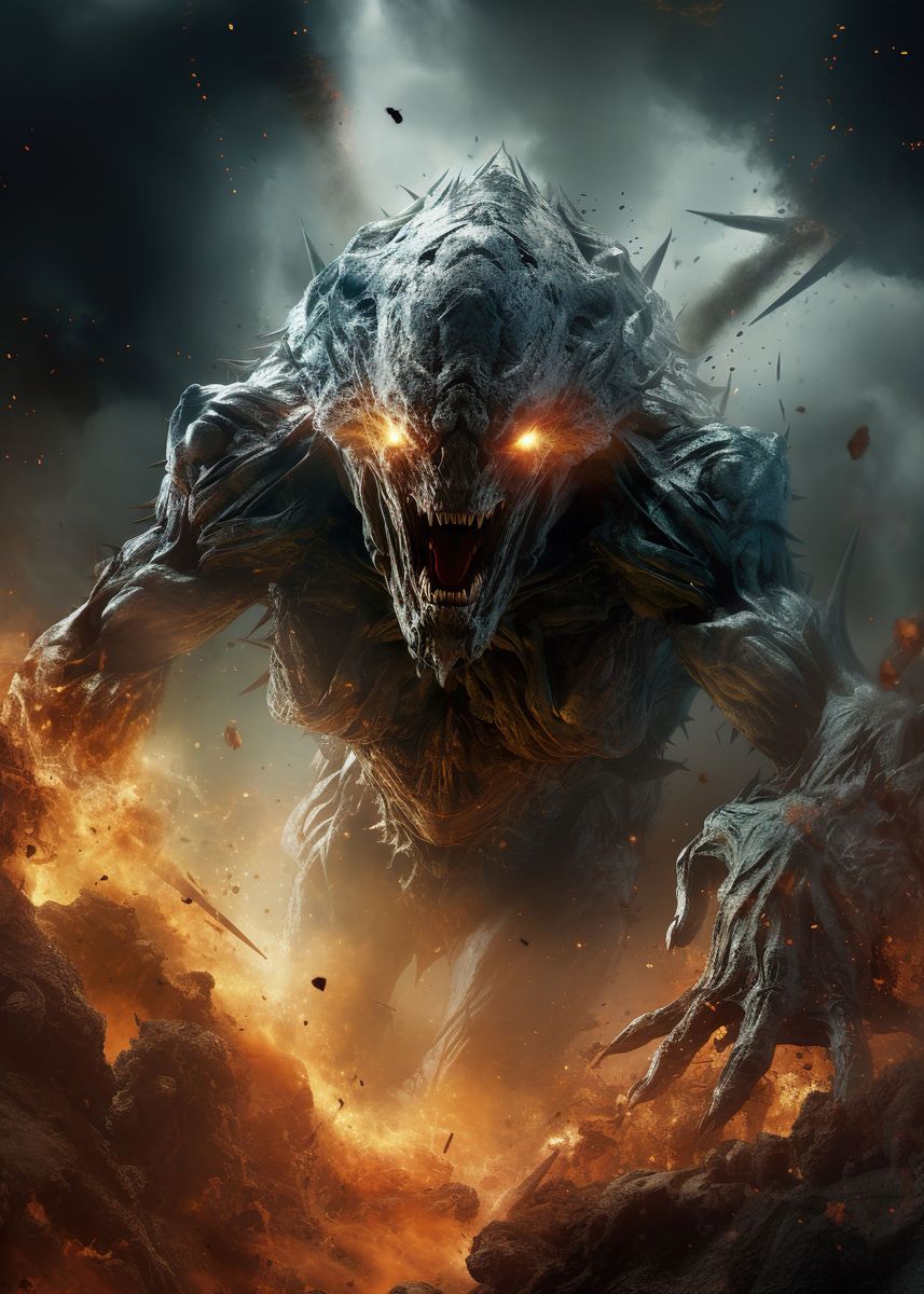 'Giant Alien Monster' Poster by Ilyrin | Displate