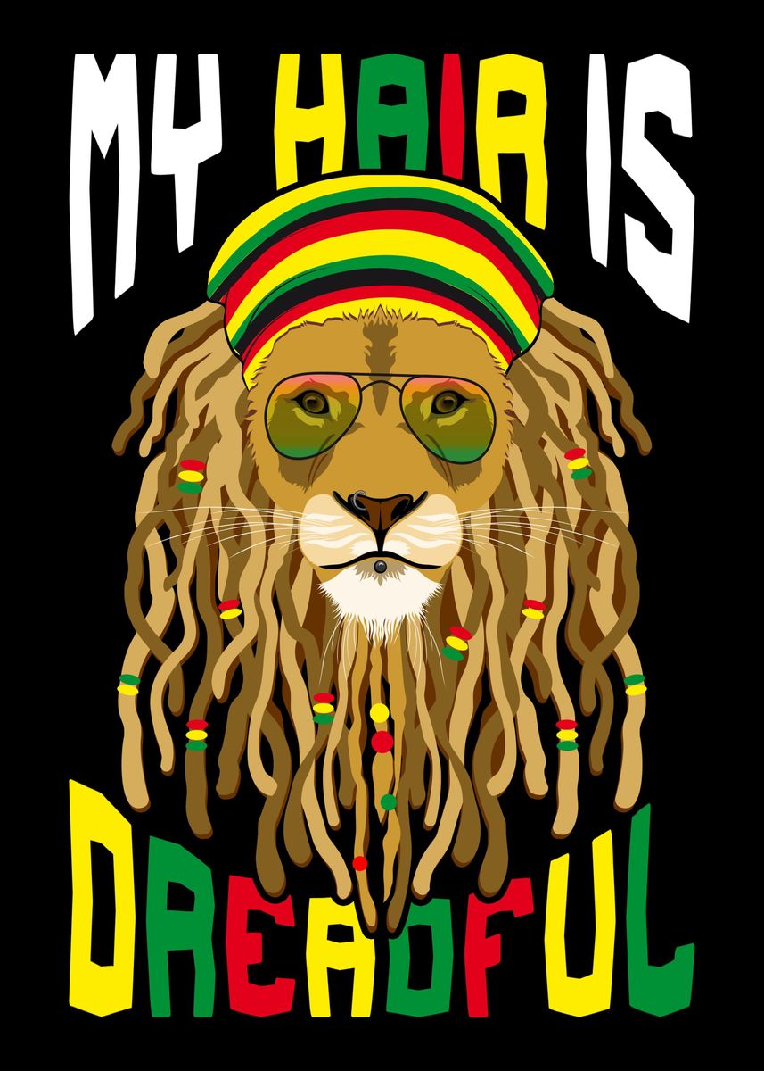 'Rastafari Rastafarian' Poster, picture, metal print, paint by ...