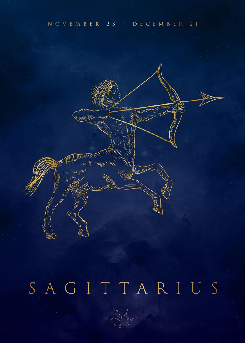 'Sagittarius' Poster, picture, metal print, paint by Cornel Vlad | Displate