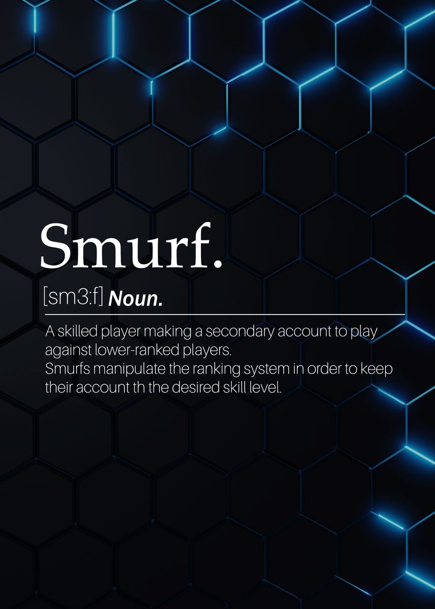 'Smurf word definition' Poster, picture, metal print, paint by ...