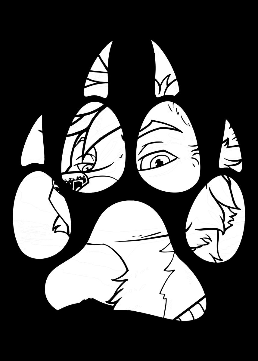 'Furry Fandom Paw' Poster, picture, metal print, paint by BobbyBubble ...