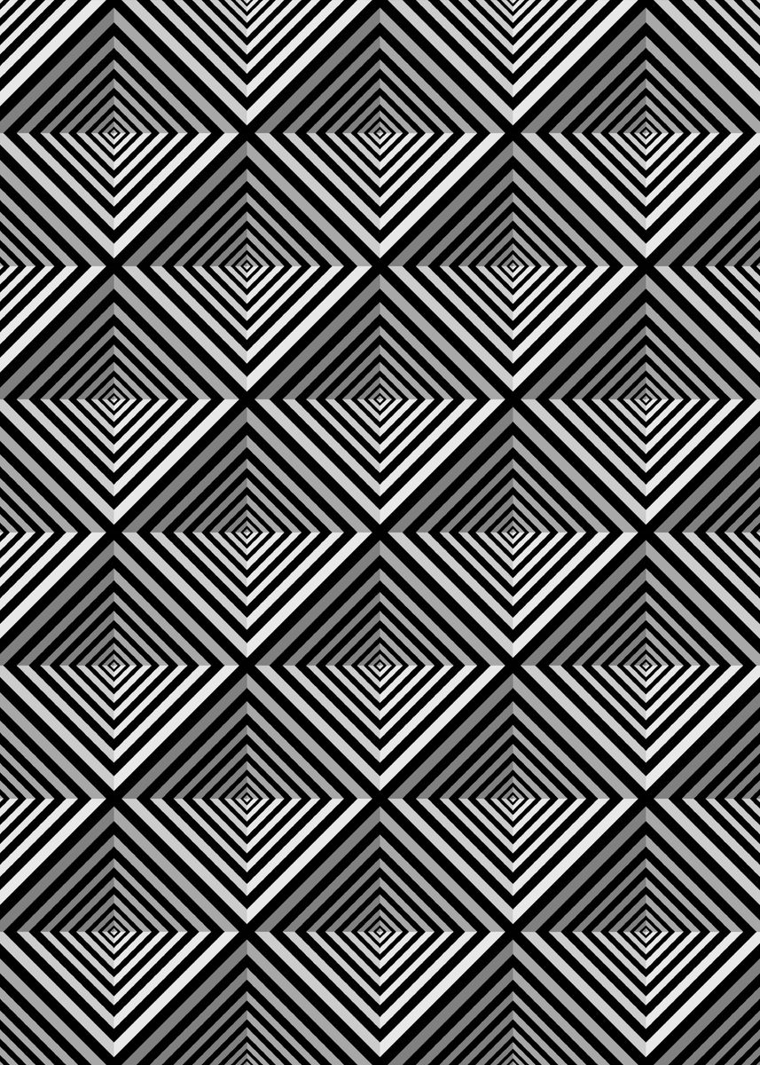 'Flat 3D Seamless Illusion' Poster, picture, metal print, paint by ...