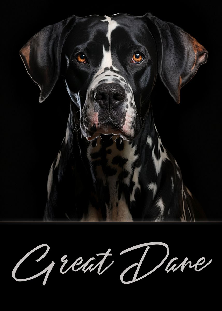 'Great Dane' Poster, picture, metal print, paint by Van Zelman | Displate