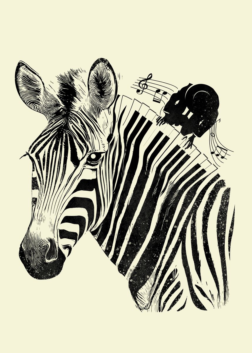 'Musical Stripes' Poster, picture, metal print, paint by Dan Fajardo ...