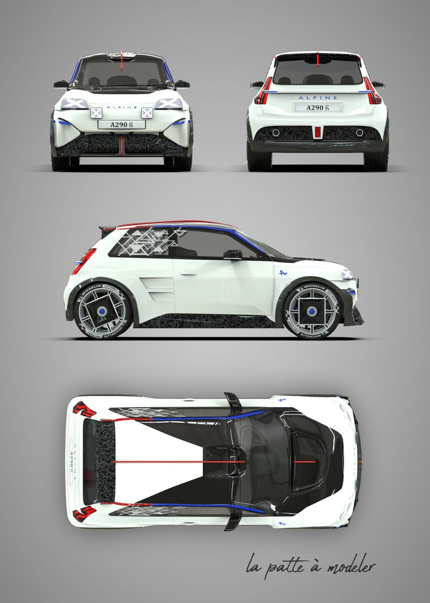 'Alpine A290 B' Poster, picture, metal print, paint by LAPATTEAMODELER ...