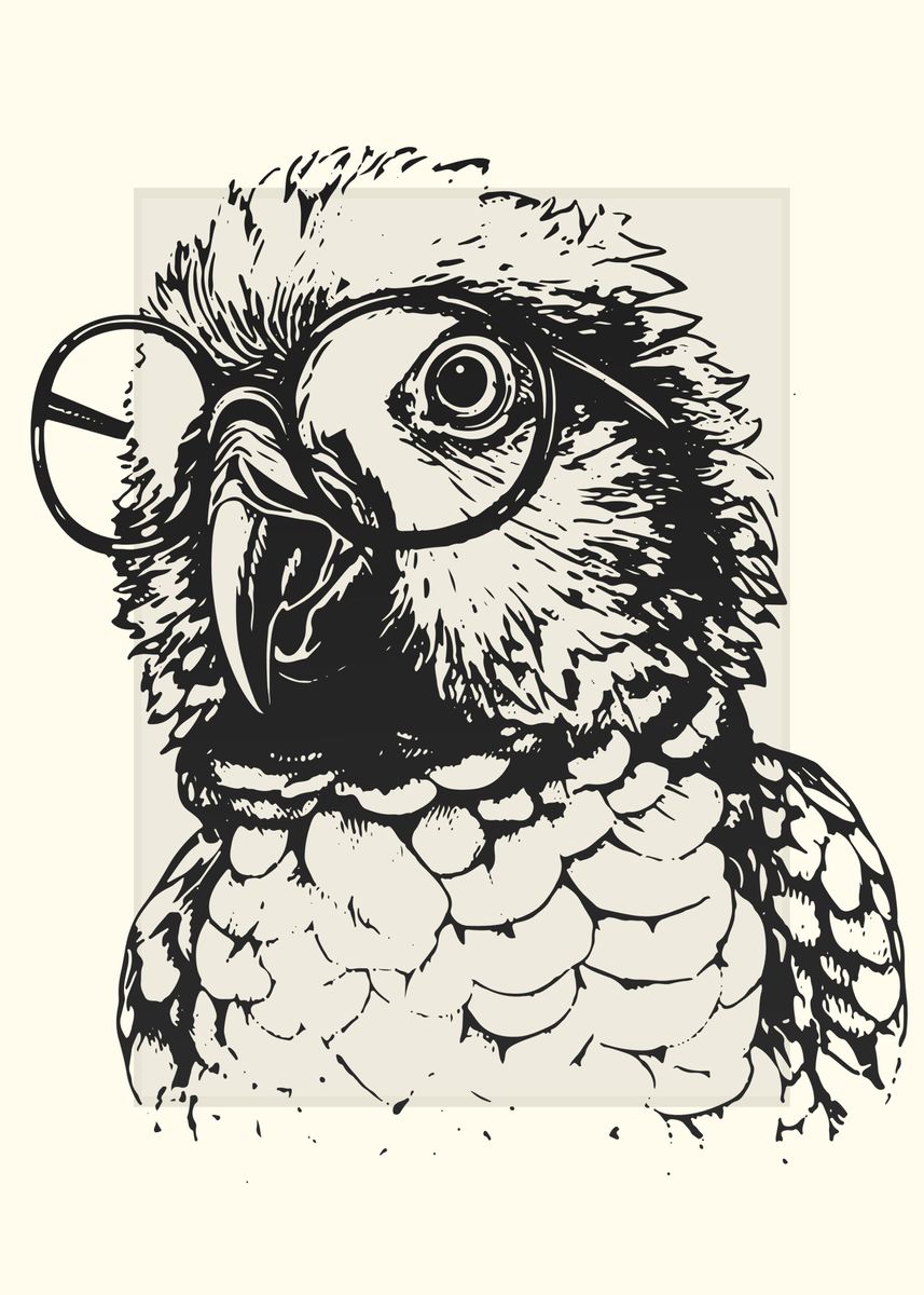 'Conure Illustration' Poster by Rafael Dxgn | Displate