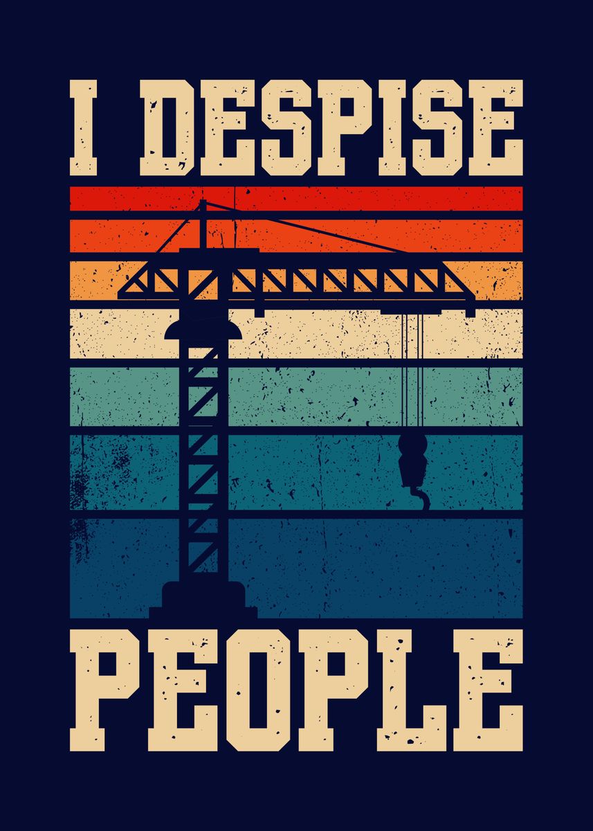 'Funny Crane Operator' Poster, picture, metal print, paint by MzumO ...