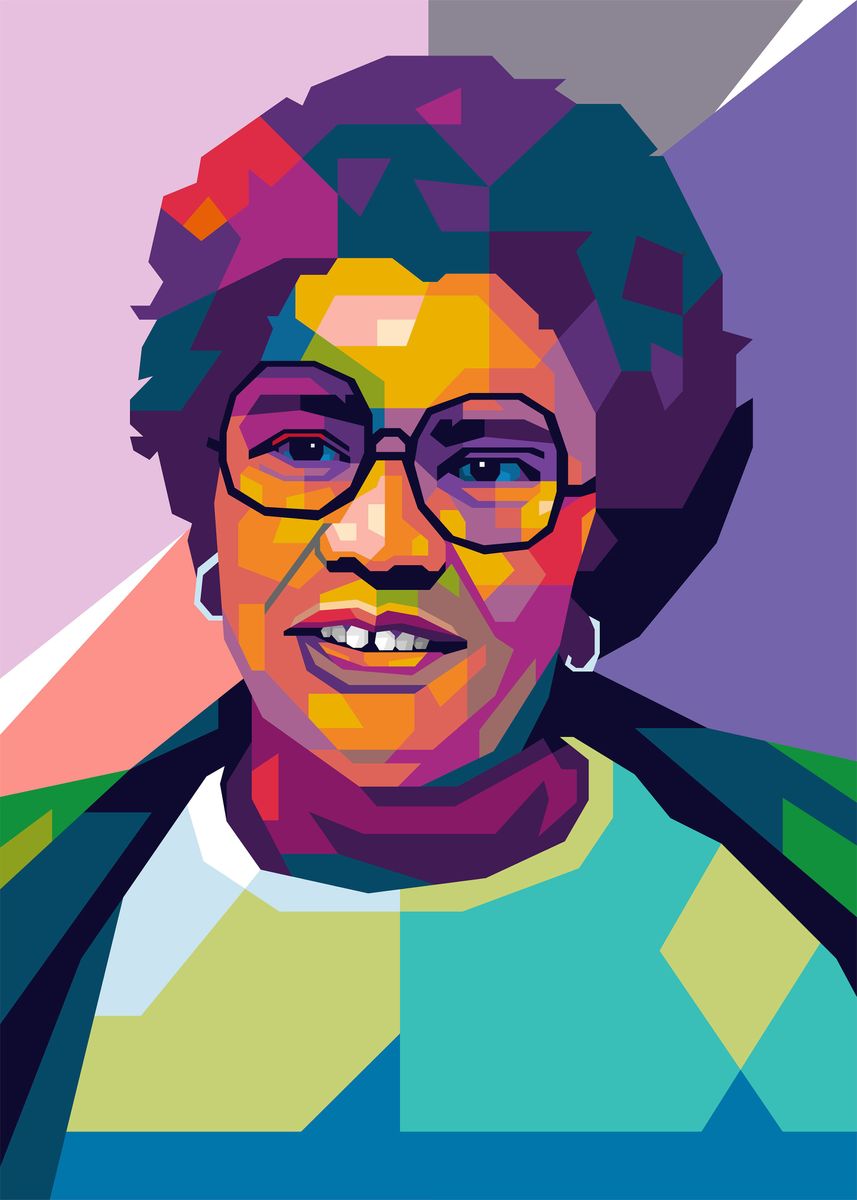 'Carrie Meek' Poster, picture, metal print, paint by Ananda Praj | Displate