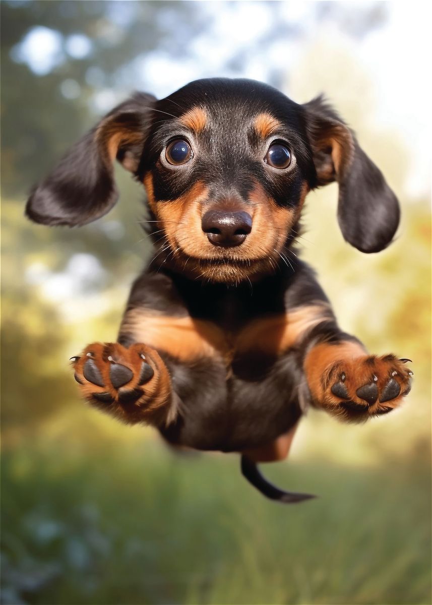 'Happy Dog' Poster, picture, metal print, paint by Vendzi | Displate