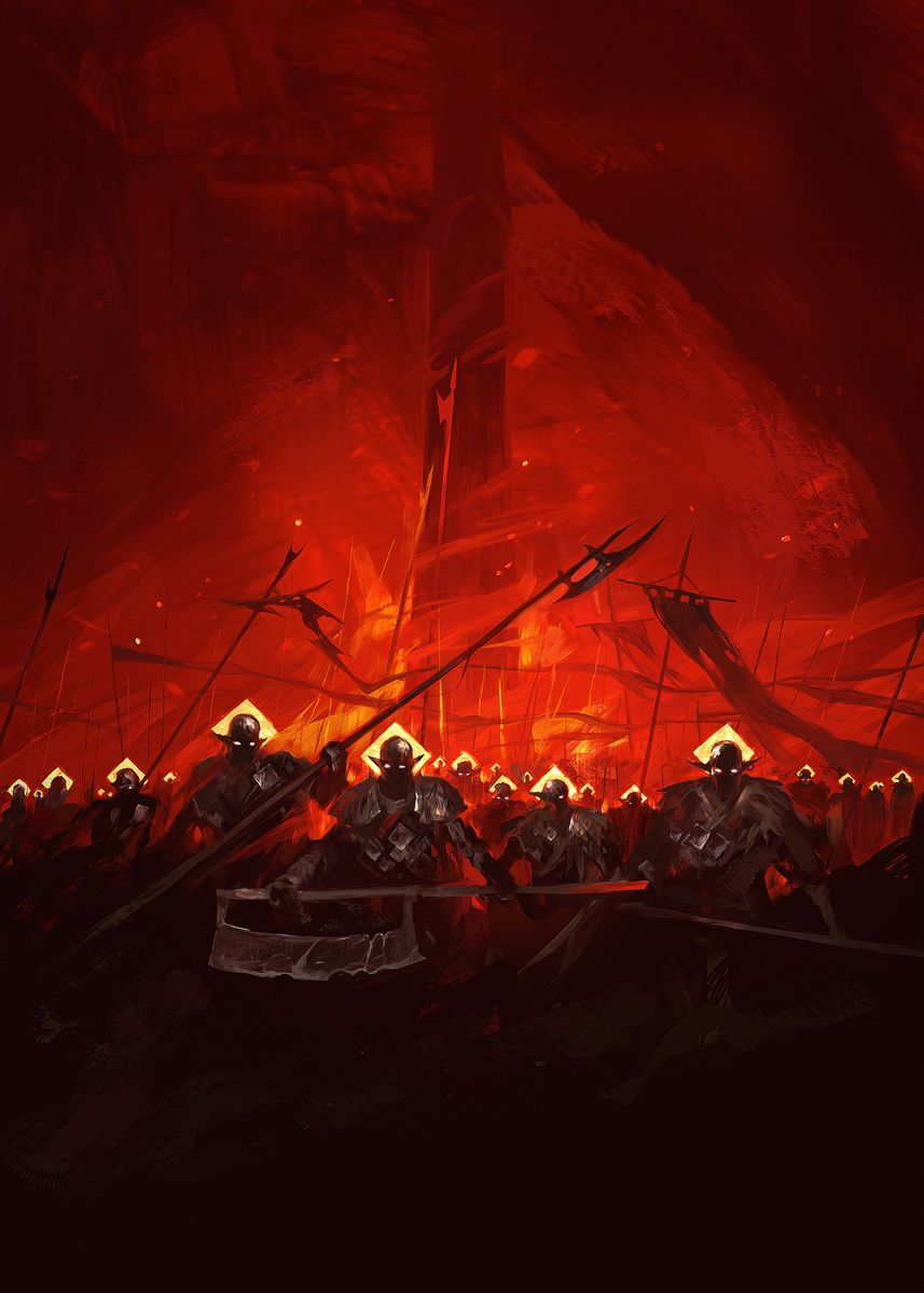 'Orc Army' Poster, picture, metal print, paint by Dominik Mayer | Displate
