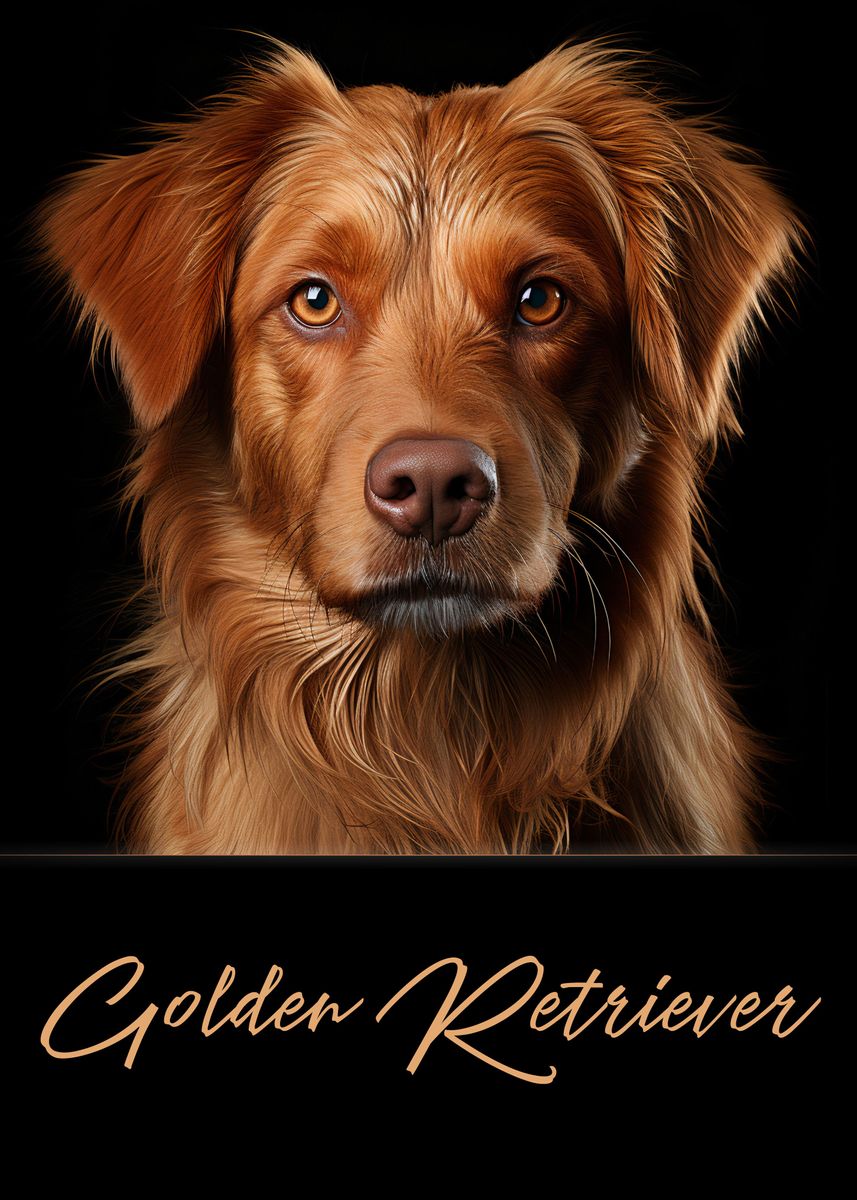 'Golden Retriever' Poster by Van Zelman | Displate