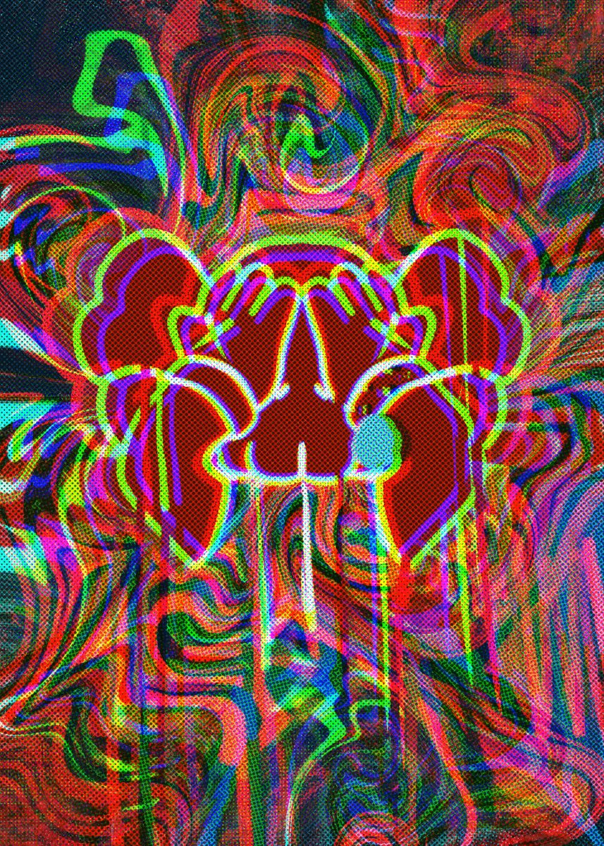 'Kaws Dolls unique abstract' Poster, picture, metal print, paint by ...