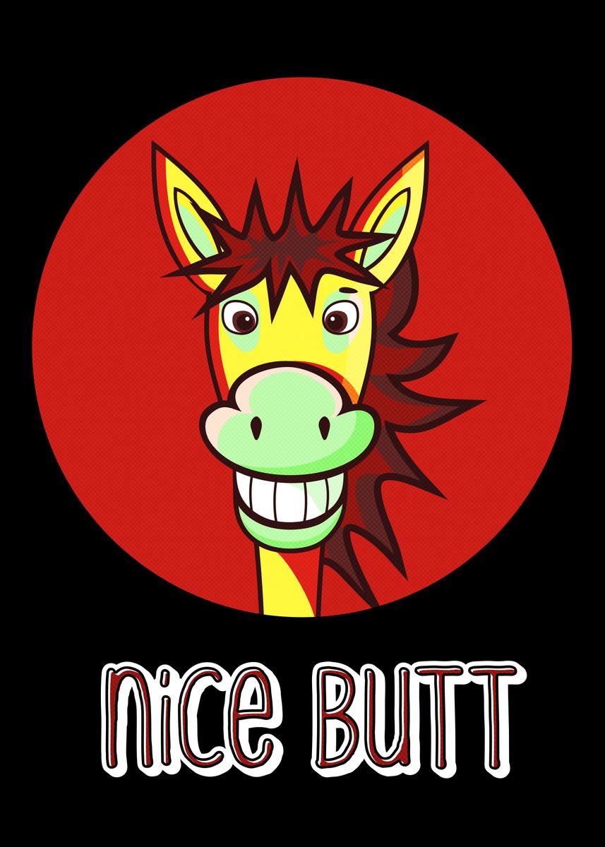 'Funny Bathroom Nice Butt 2' Poster by Jovana | Displate