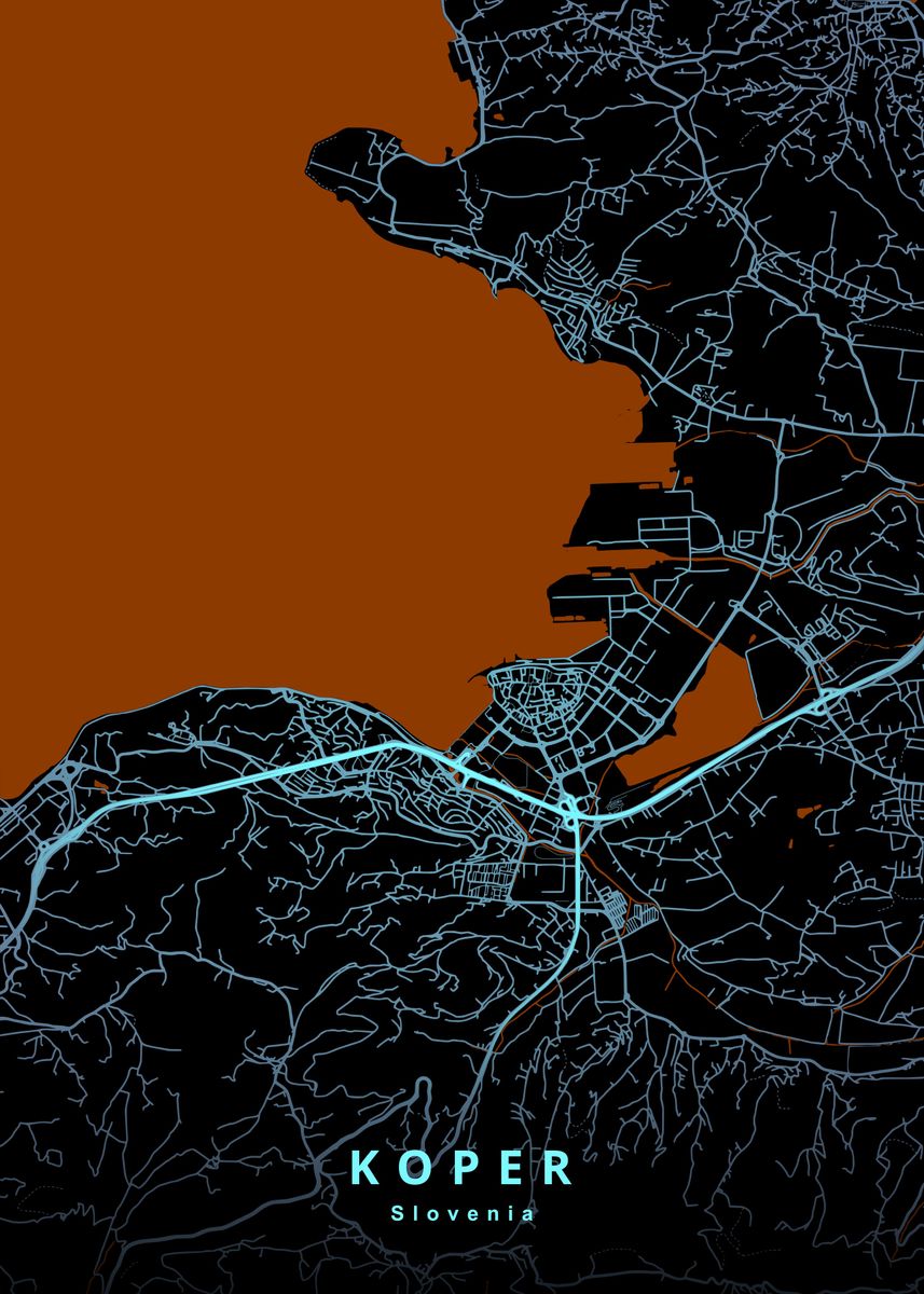 'Koper Slovenia' Poster, picture, metal print, paint by Deeo | Displate