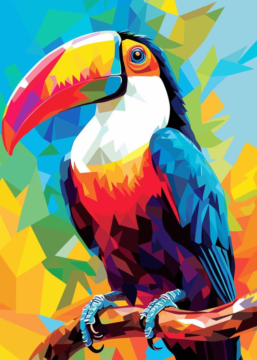 'Animal WPAP' Poster, picture, metal print, paint by Qreative | Displate