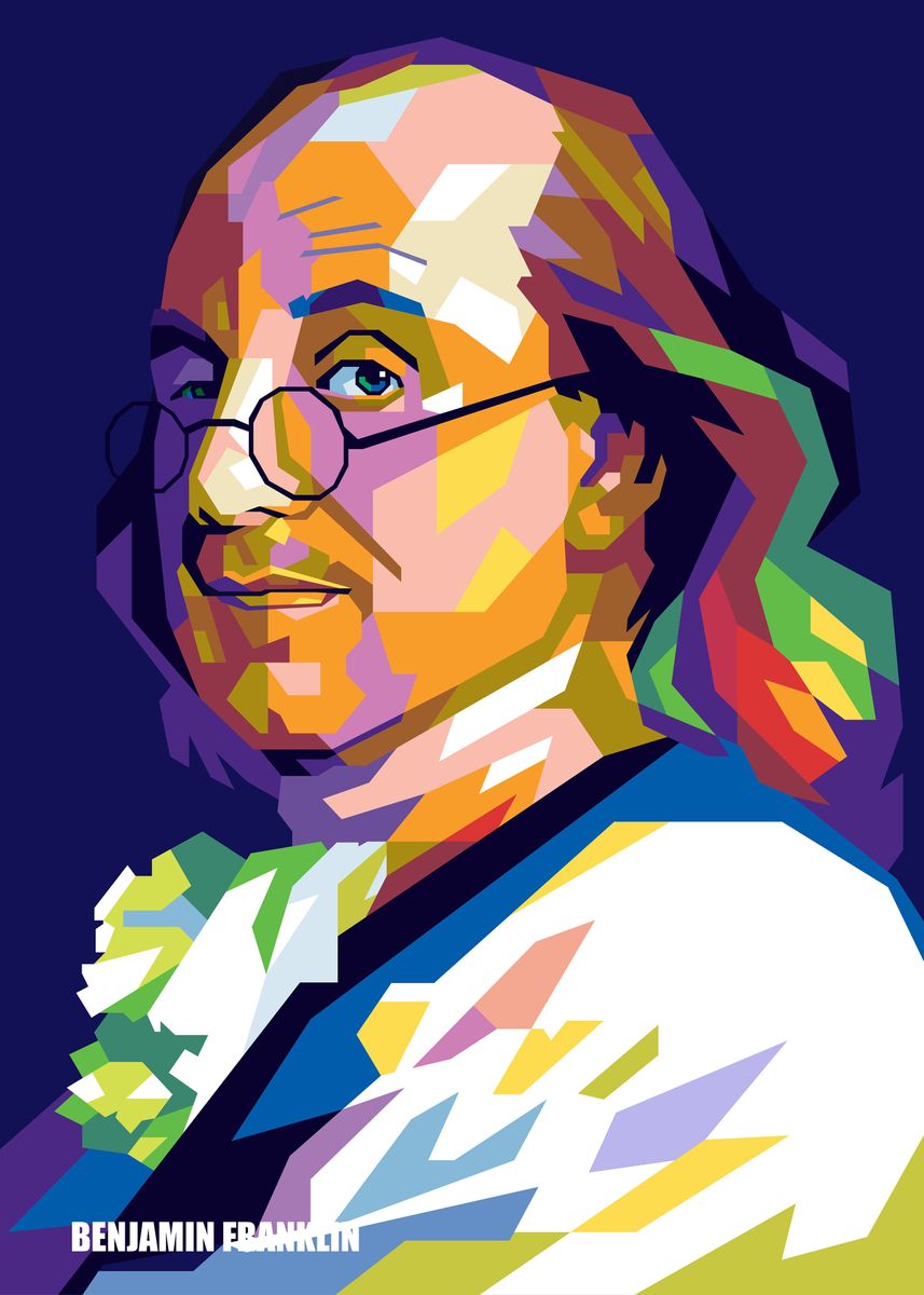 'Benjamin Franklin' Poster, picture, metal print, paint by Erick Sato ...