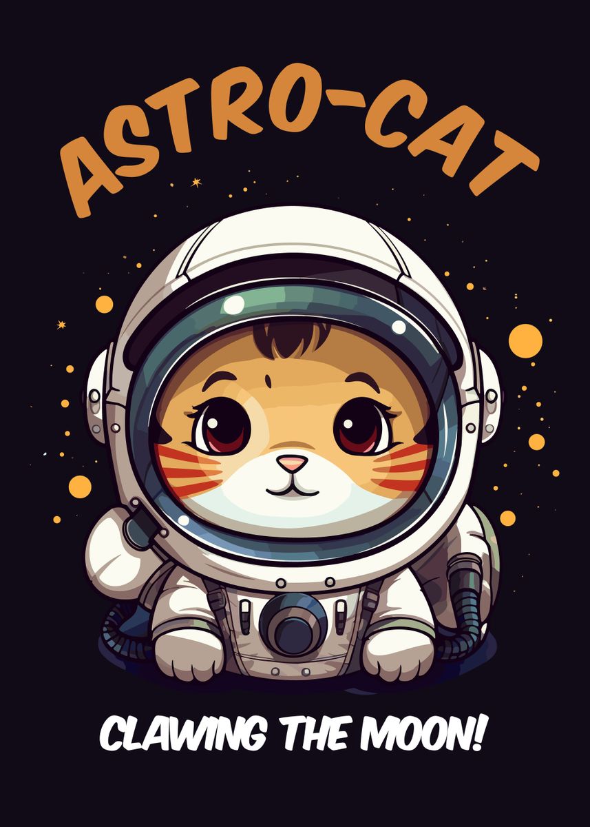 'ASTRO CAT' Poster by wpap me | Displate