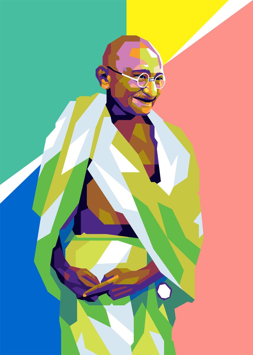 'Mahatma Gandhi' Poster, picture, metal print, paint by Erick Sato ...