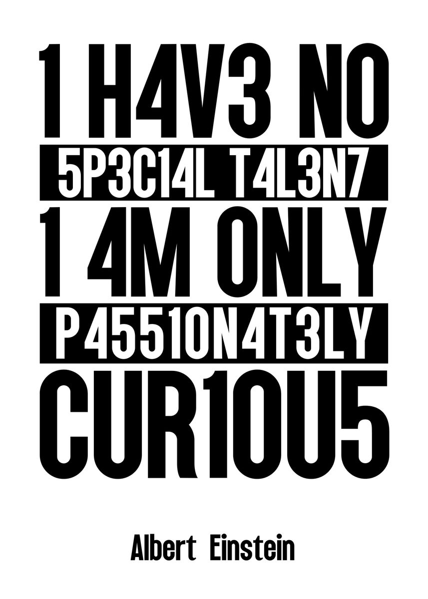 'Albert Einstein Quotes' Poster by Wezt Studio | Displate
