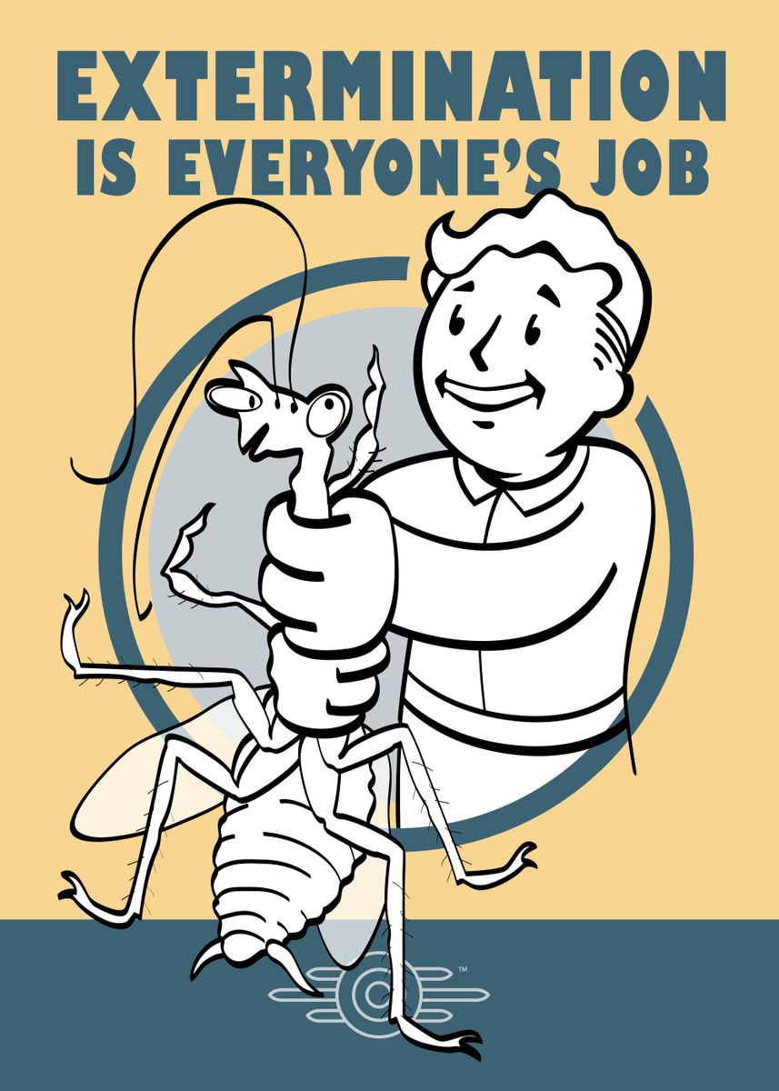 'Extermination' Poster, picture, metal print, paint by Fallout | Displate