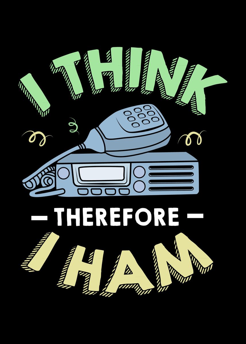 'I Think Therefore I Ham' Poster, picture, metal print, paint by ...