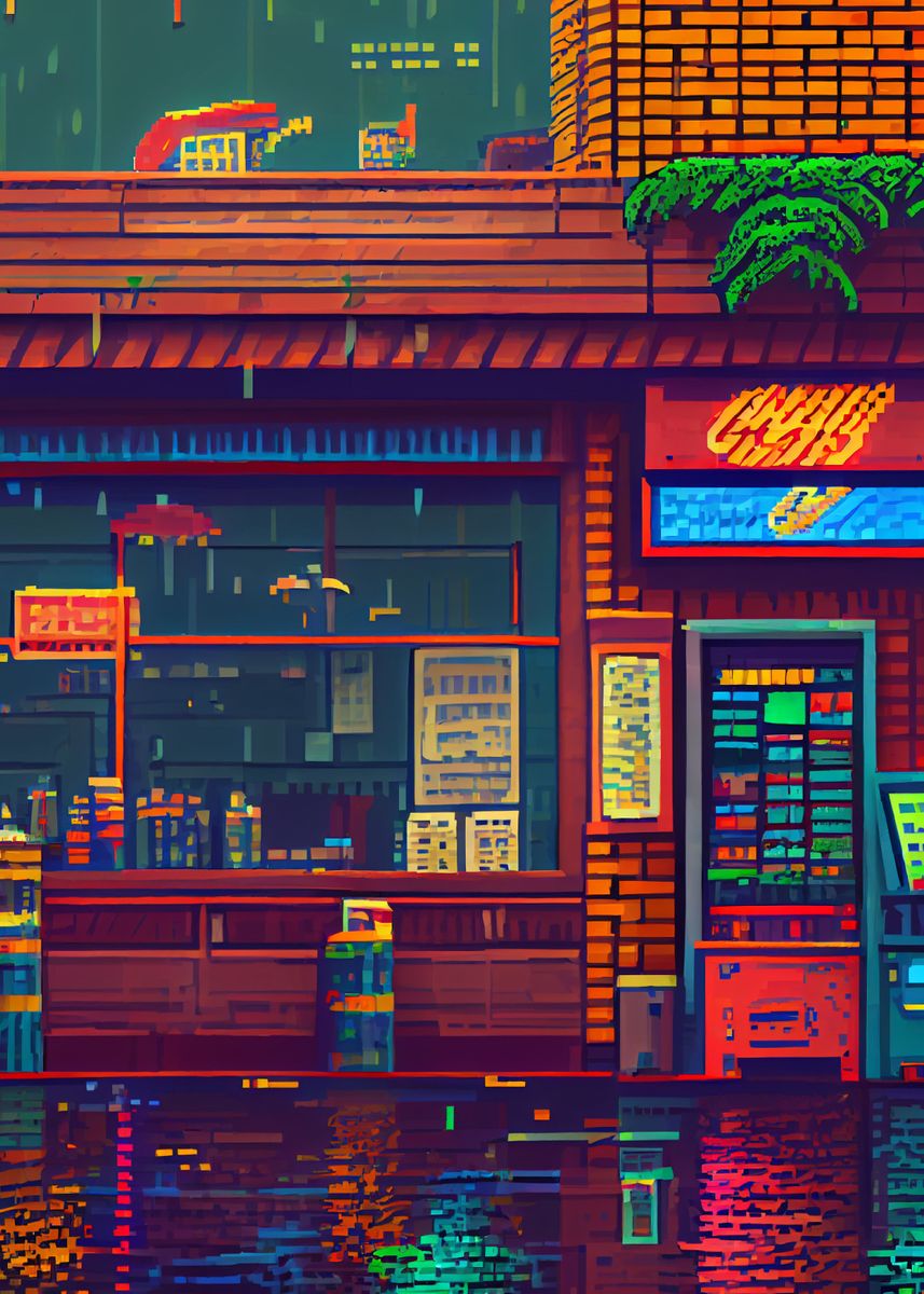 'Pixel Art' Poster, picture, metal print, paint by Freddie | Displate