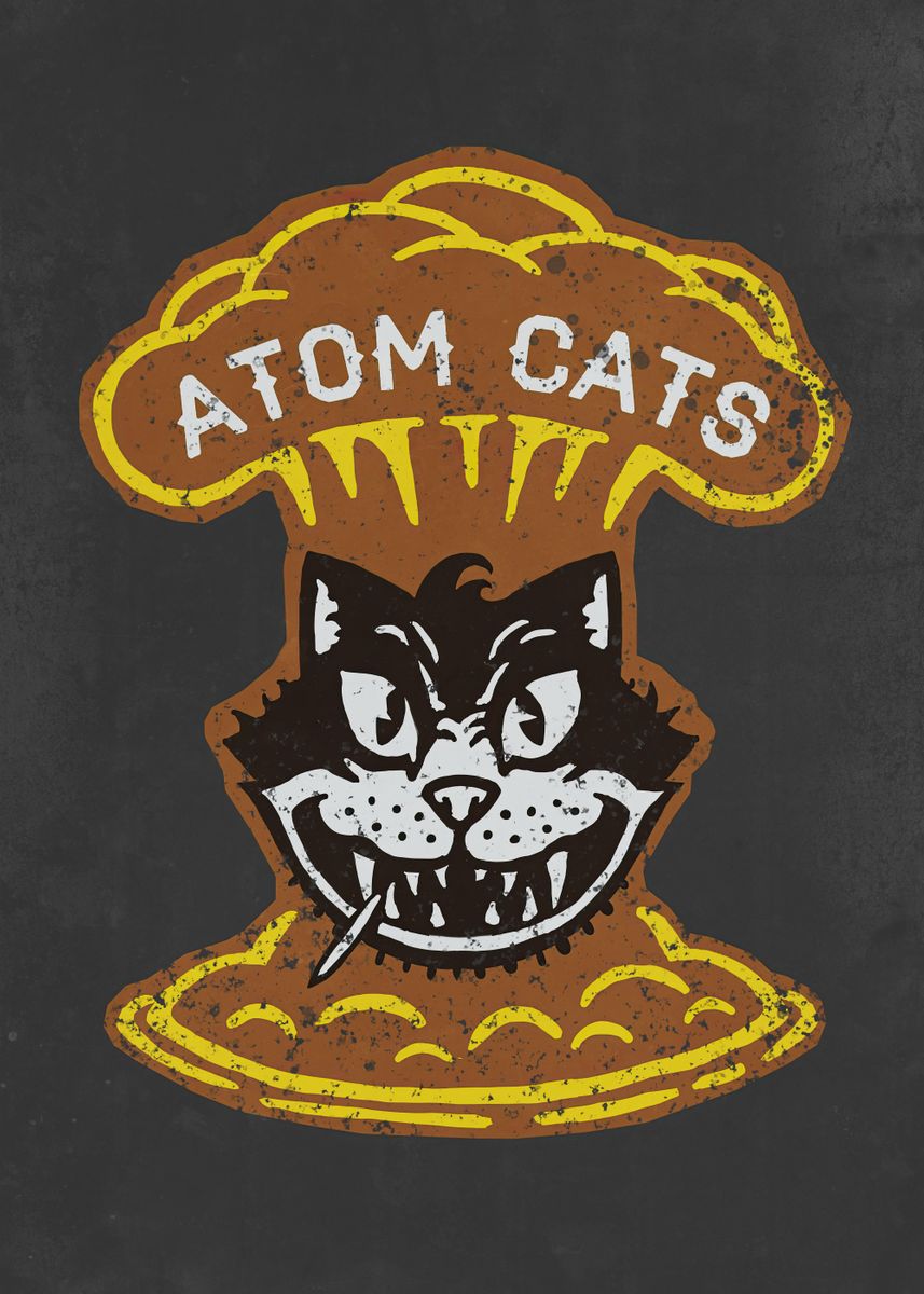 'Atom Cats' Poster, picture, metal print, paint by Fallout | Displate