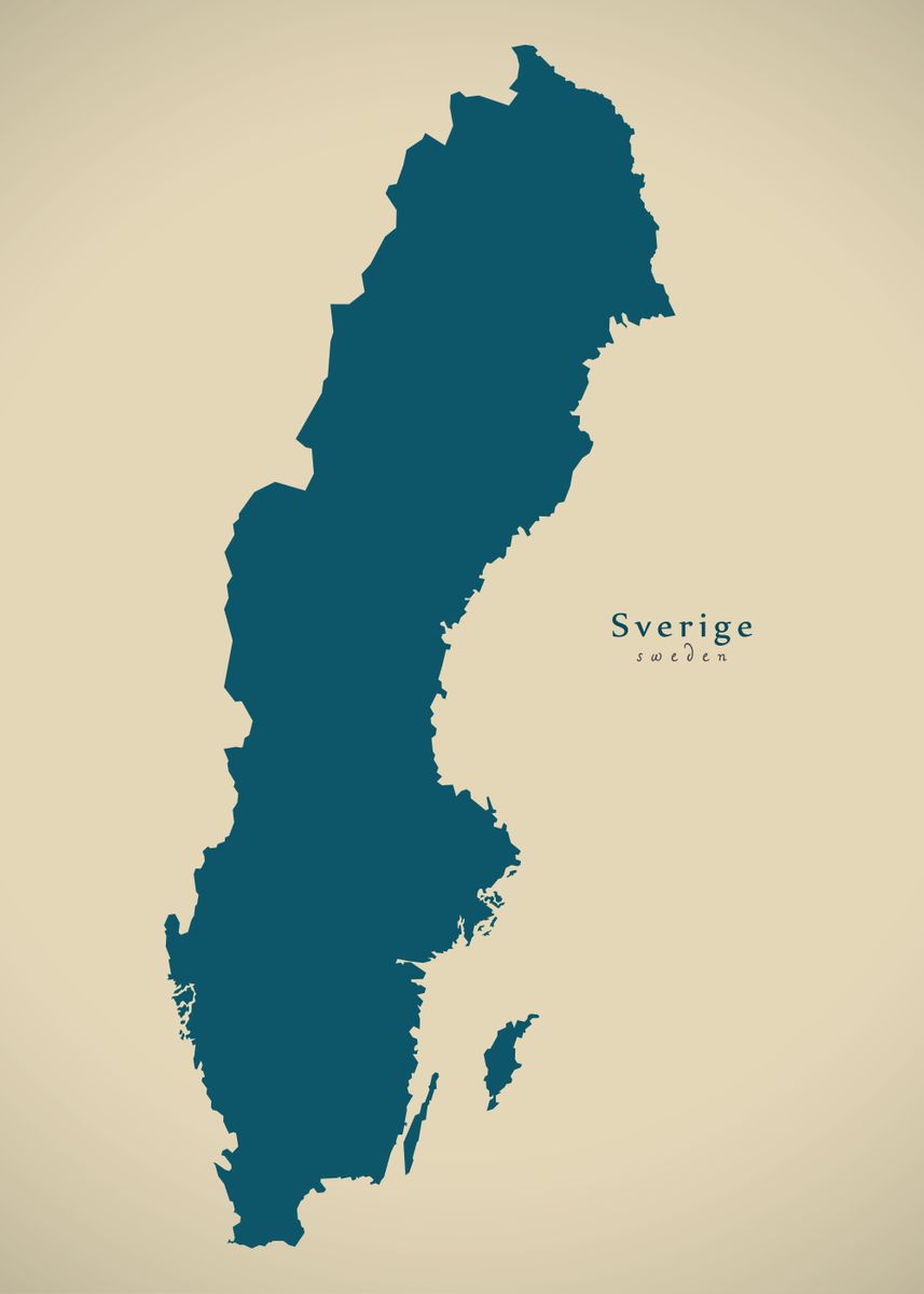 'Sweden map' Poster by Ingo Menhard | Displate