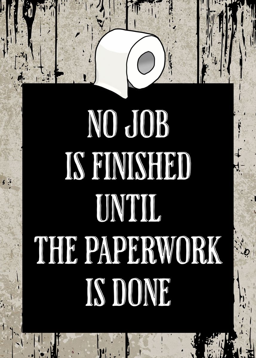 'Funny Toilet Paper Humor' Poster, picture, metal print, paint by ...