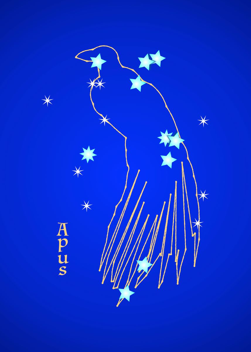 'Constellation APUS' Poster, picture, metal print, paint by Elisabeth ...