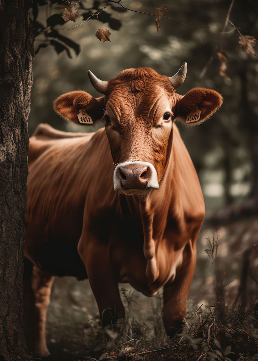 'Gentle cow' Poster, picture, metal print, paint by Zooscape Wildlife ...