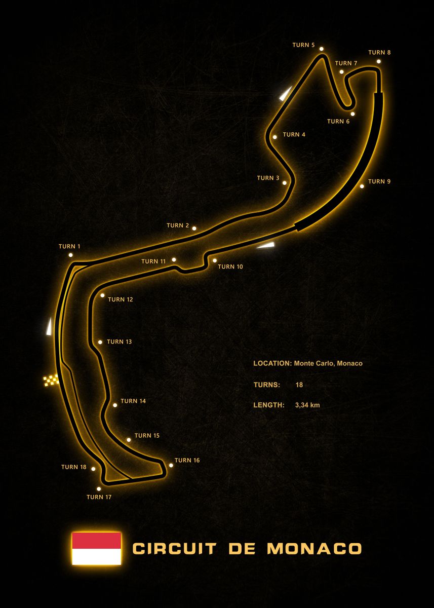 'Circuit de Monaco' Poster, picture, metal print, paint by Faissal ...