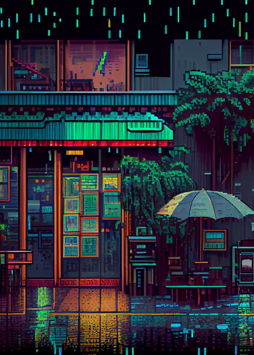 'Pixel Art' Poster, picture, metal print, paint by Freddie | Displate