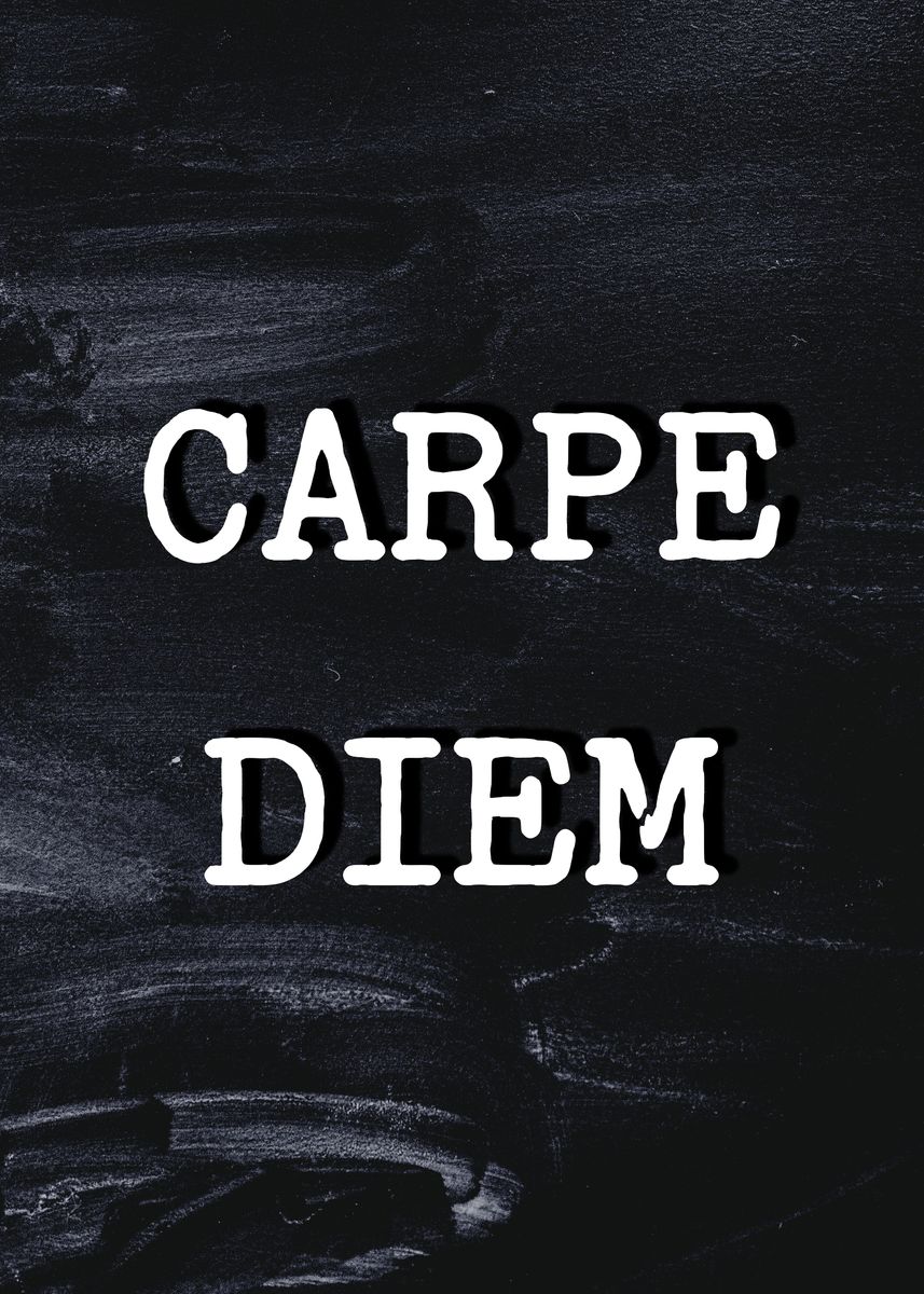 'Latin Quote Carpe Diem 2' Poster, picture, metal print, paint by ...