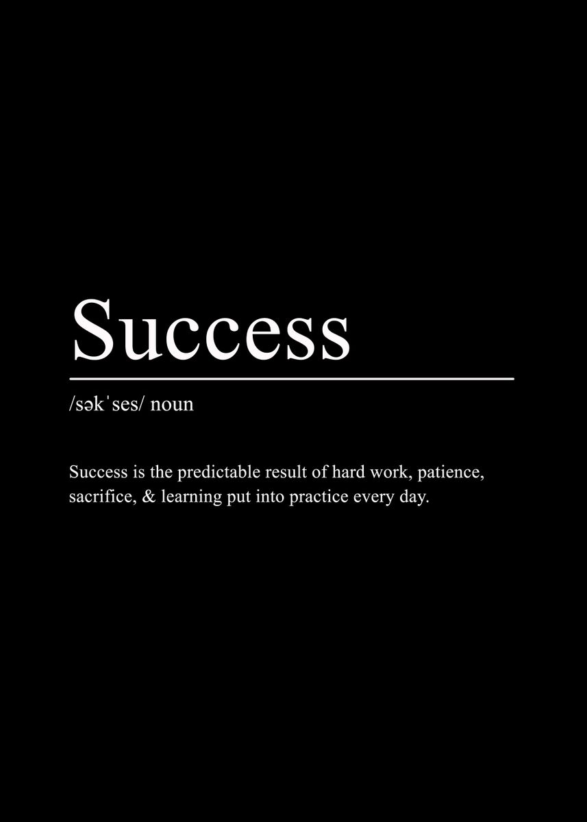 'Success Meaning' Poster, picture, metal print, paint by Luna Studio ...