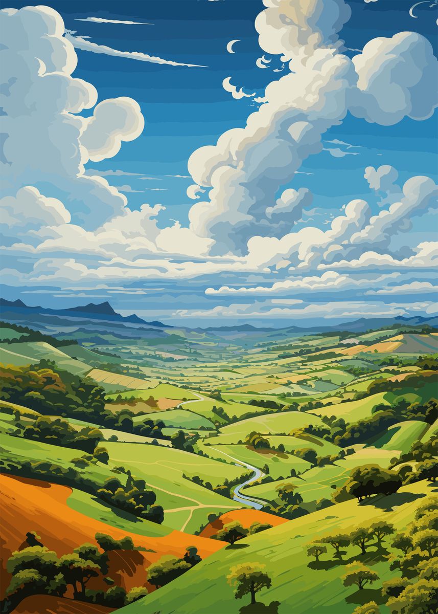 'Nature Landscape' Poster, picture, metal print, paint by Cool Worker ...