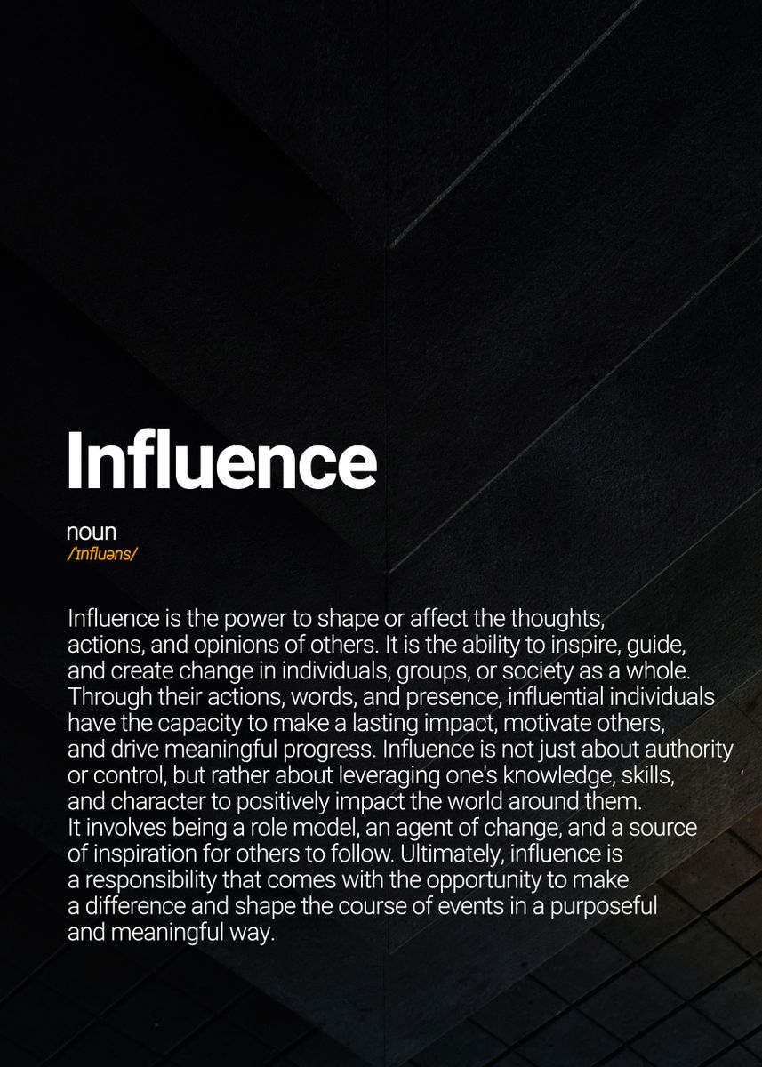 'Influence' Poster, picture, metal print, paint by Mr Penguin | Displate