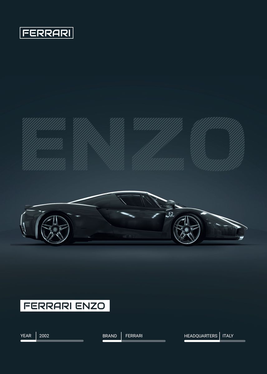 'Ferrari Enzo 2002' Poster, picture, metal print, paint by Basues ...