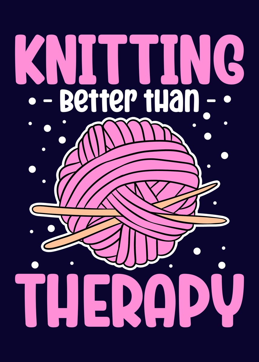 'Funny Knitting' Poster, picture, metal print, paint by MzumO | Displate