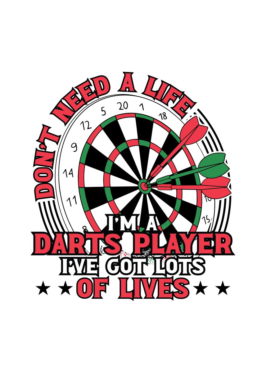 'Darts Player' Poster, picture, metal print, paint by Sebastian Wünsche ...