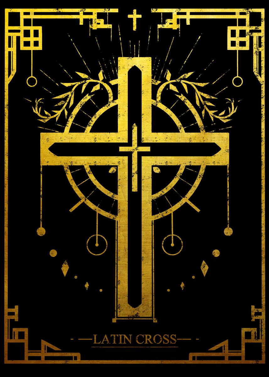 'Latin Cross' Poster, picture, metal print, paint by Geometrical ...