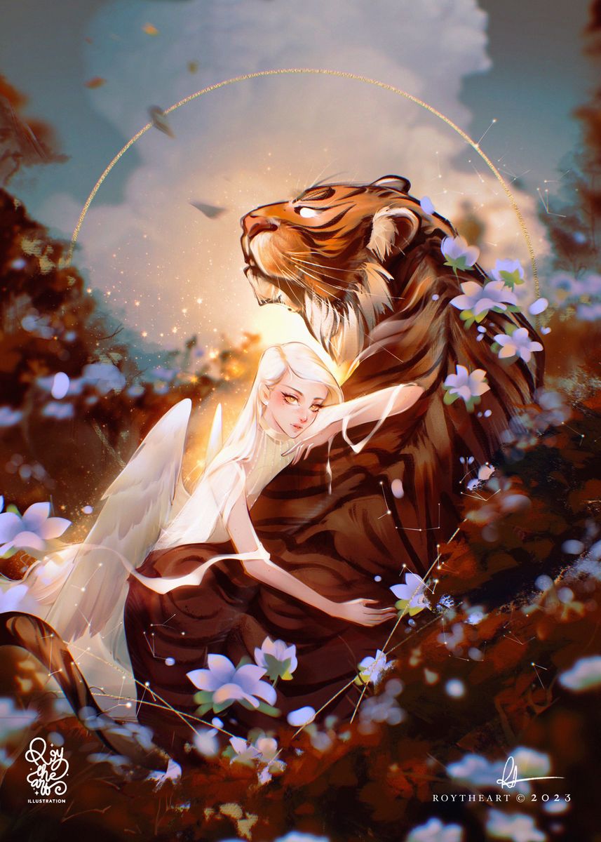 'The Tiger' Poster, picture, metal print, paint by ROY THE ART | Displate