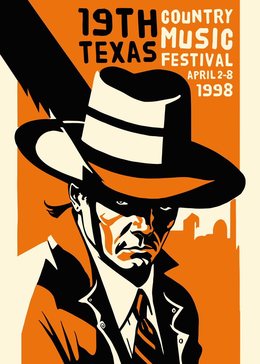 'Texas Country Music Fest' Poster, picture, metal print, paint by BluePinkPanther | Displate