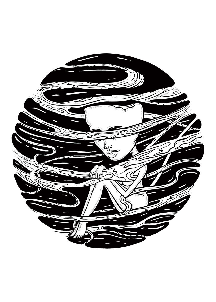 'Introvert Illustration' Poster by Surrealistic Space | Displate