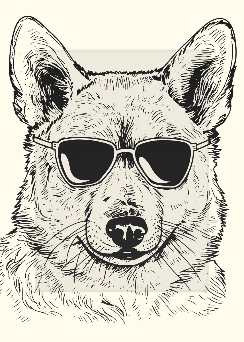 'Dingo Illustration' Poster by Rafael Dxgn | Displate