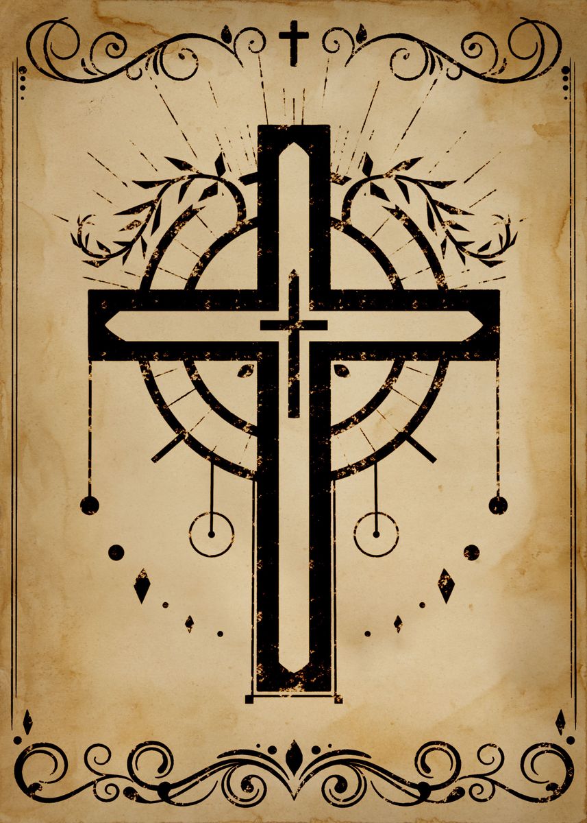 'Latin Cross' Poster, picture, metal print, paint by Geometrical ...