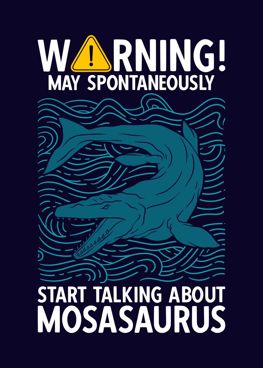 'Mosasaurus Dinosaur' Poster, picture, metal print, paint by MzumO ...