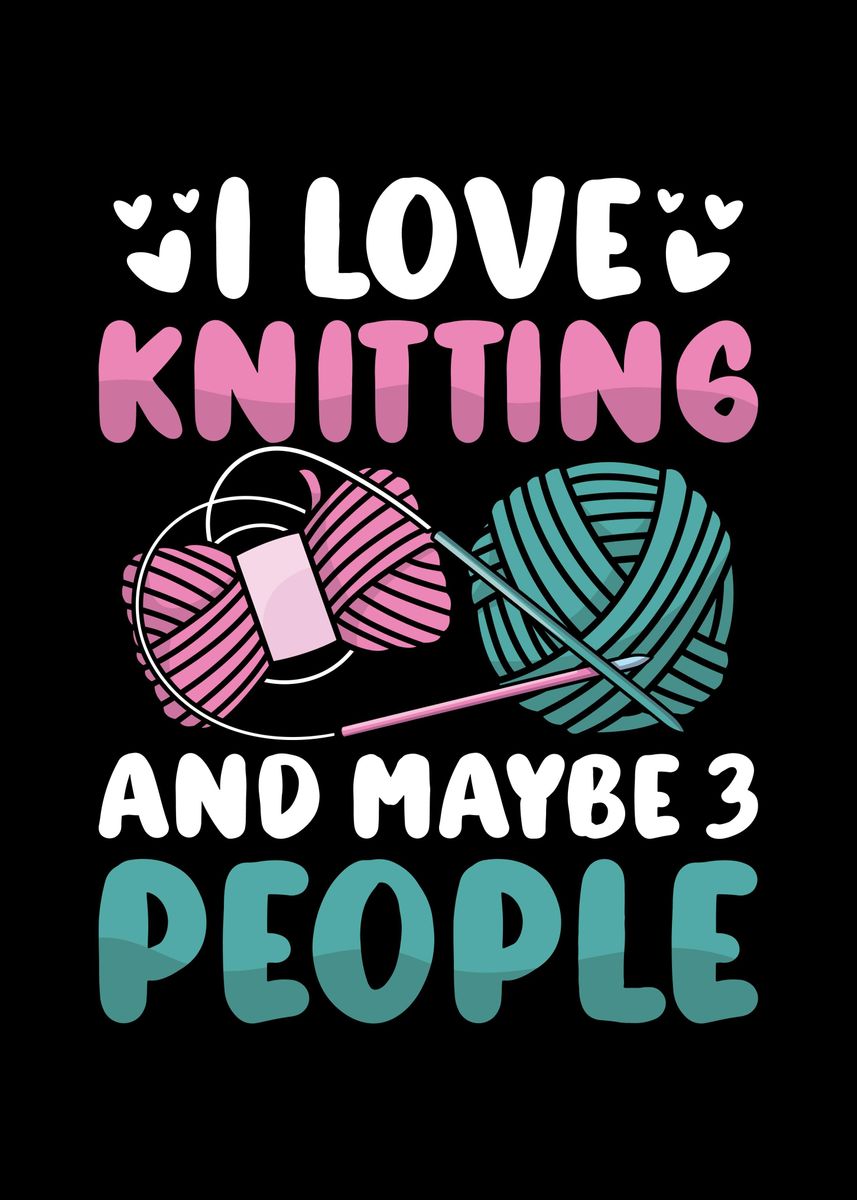 'Knitting Knitter' Poster, picture, metal print, paint by Sebastian ...