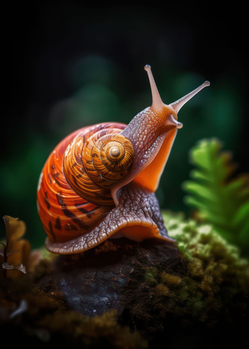'Majestic snail' Poster, picture, metal print, paint by Zooscape ...
